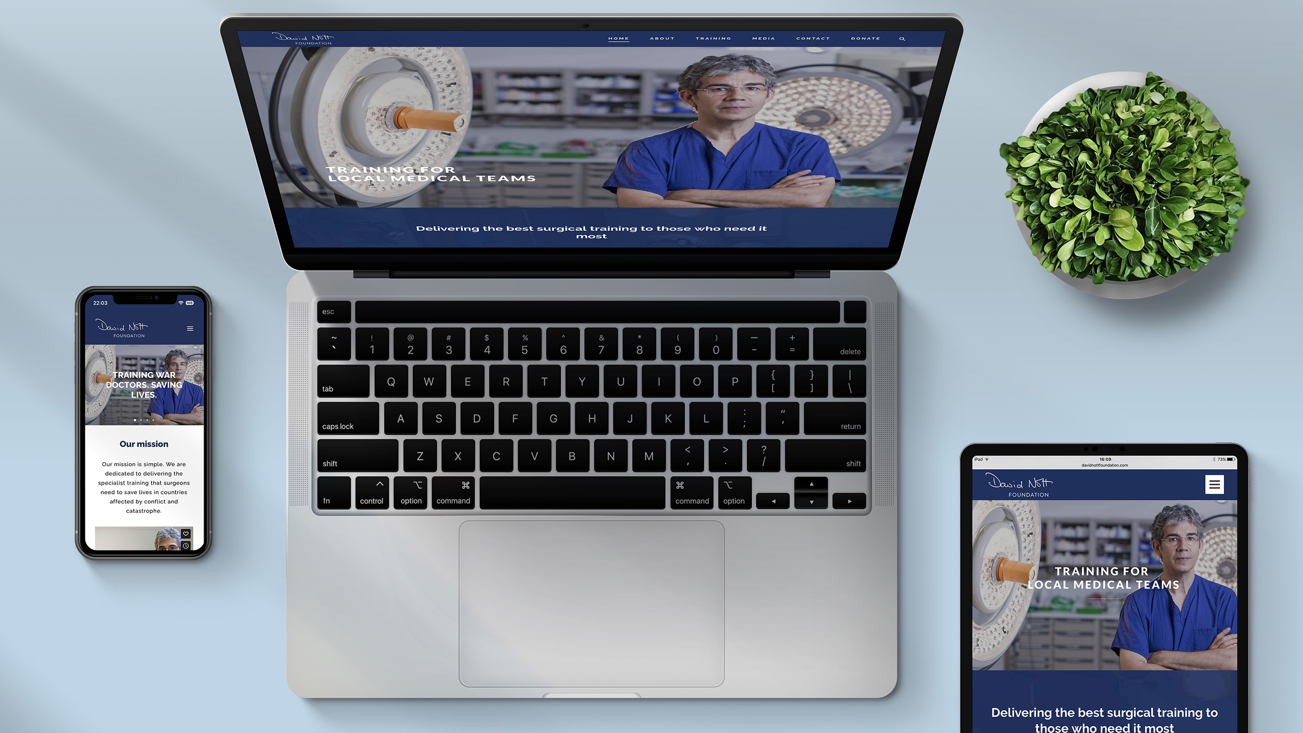 David Nott Foundation | Web Design Project