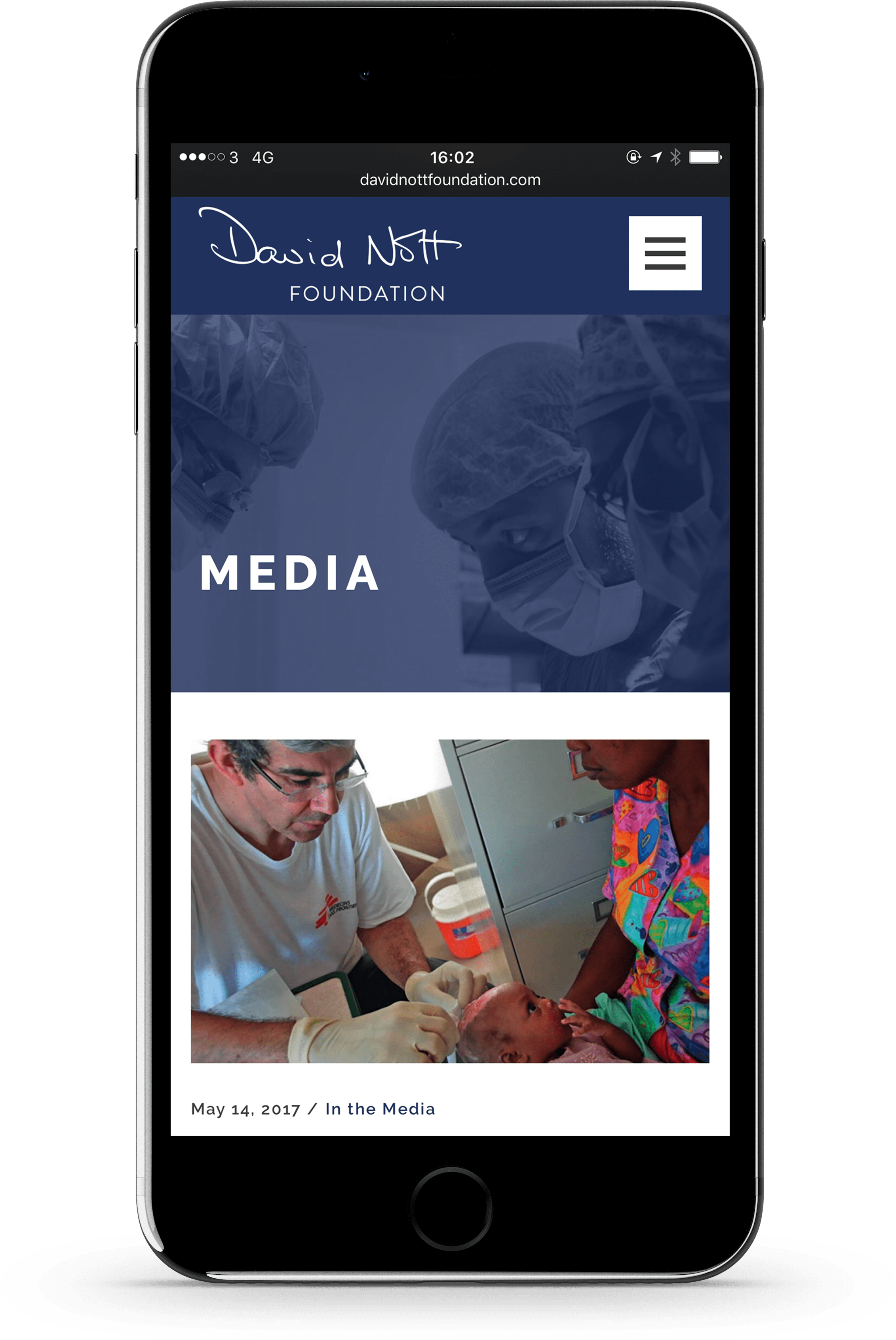 David Nott Foundation - Website Design Project by Metal Potato